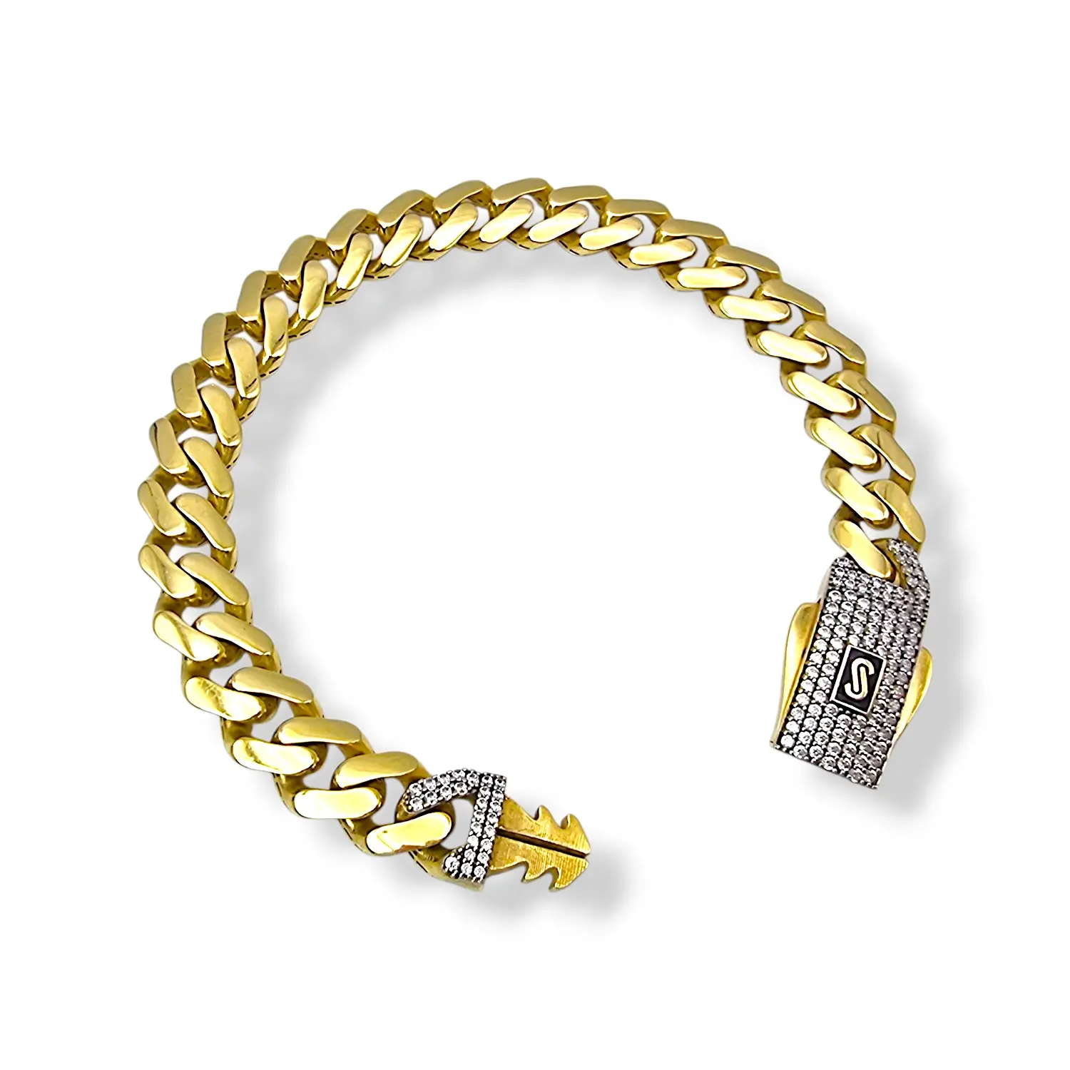 Златна гривна Monaco Chain с Pavé – класика и блясък